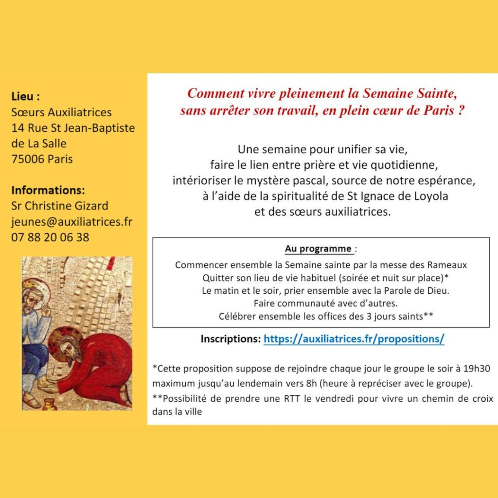 Tu fais quoi pour la Semaine Sainte ? - Réseau MAGIS